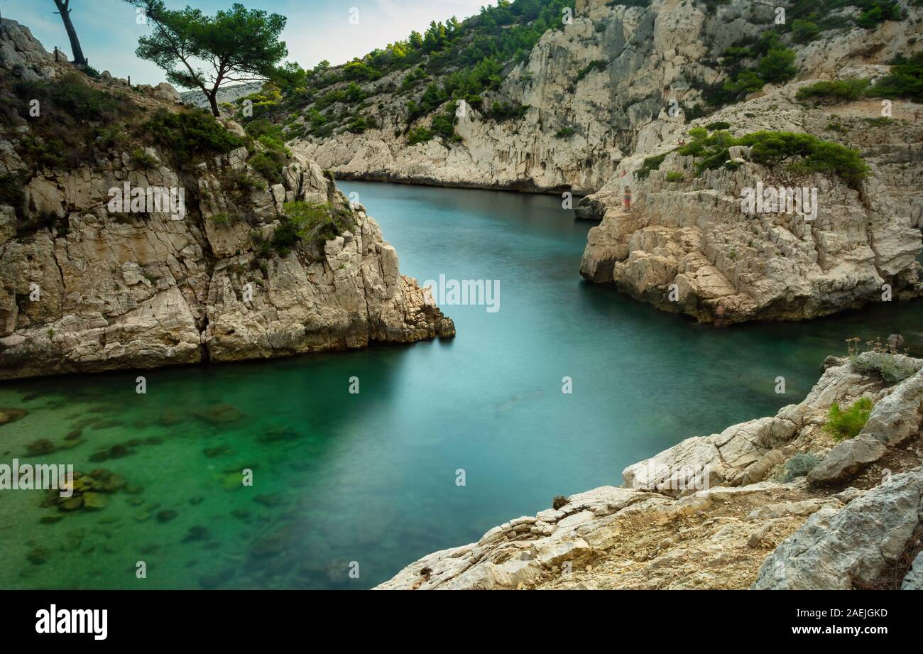 National park of Calanques long exposure photography Stock Photo - Alamy