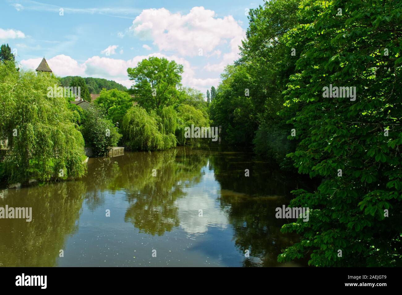 The River Dronne in Brantôme, Dordogne, Aquitaine, France Stock Photo ...