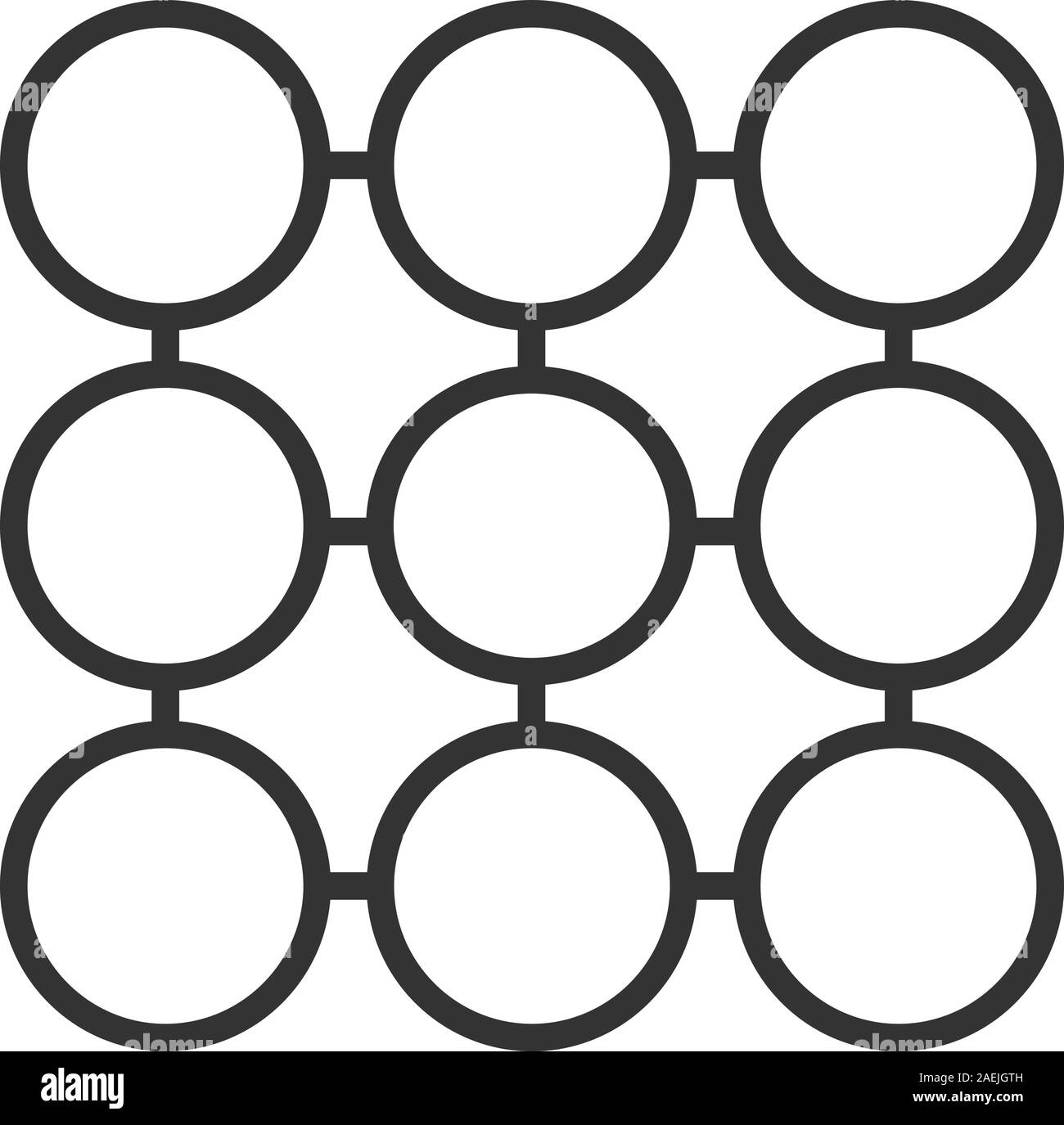 Structure linear icon. Thin line illustration. Composition abstract ...