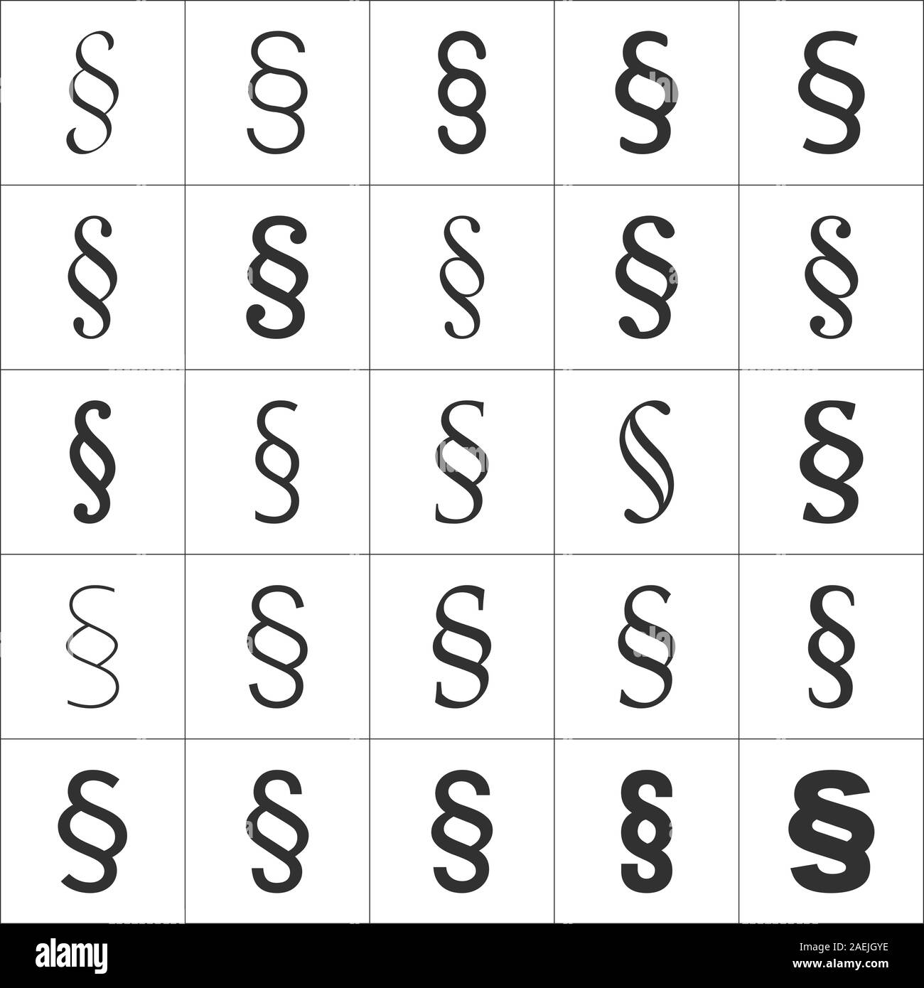 Grammar icon Section sign from my punctuation set. Typographical ...