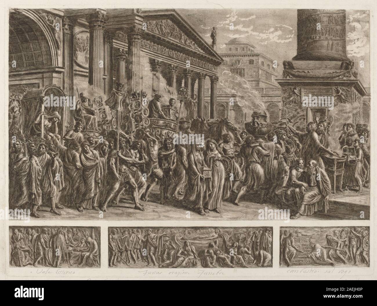 Luigi Ademollo, The Ashes of Trajan Carried in a Triumphal Procession ...