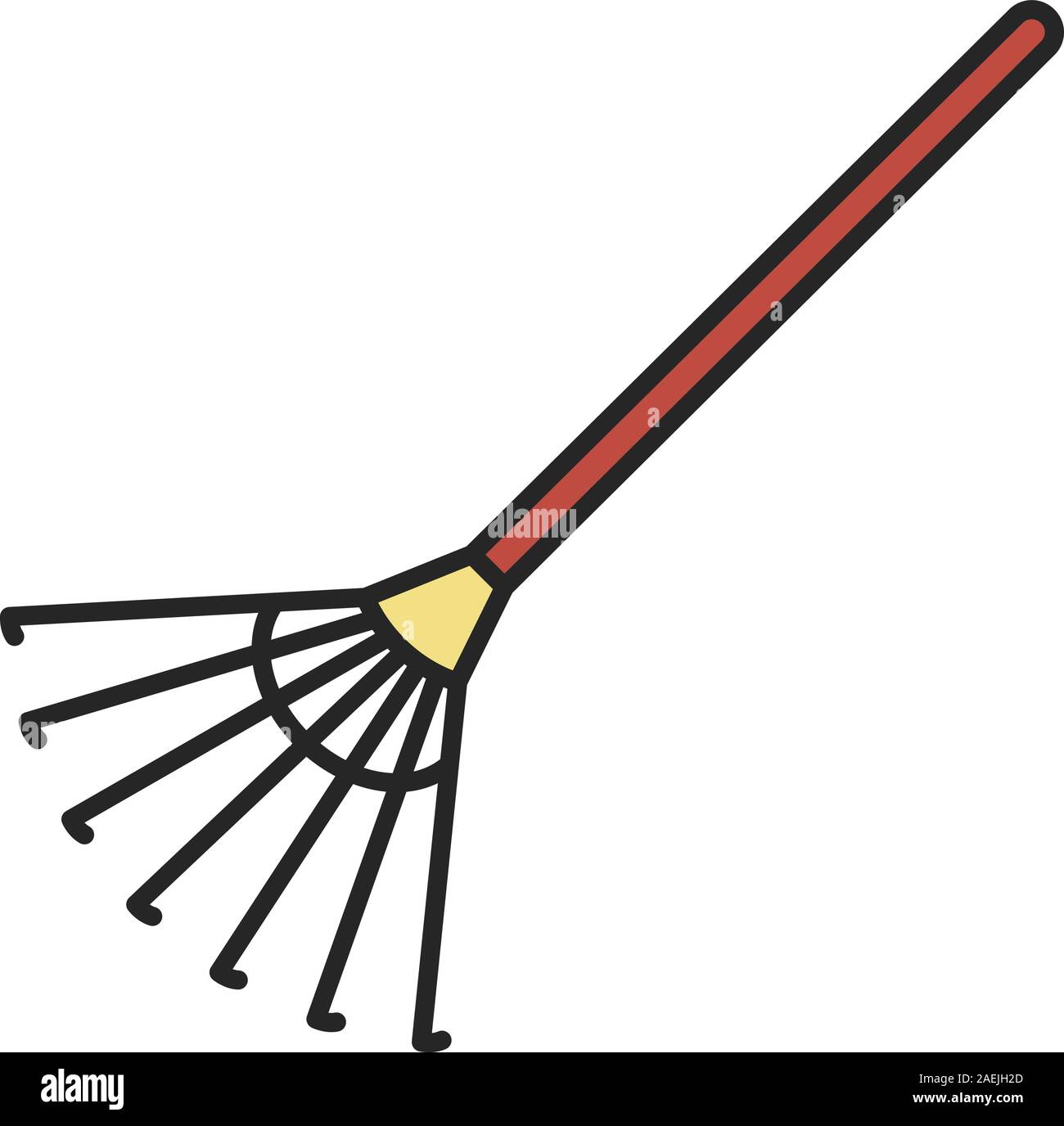 Rake color icon. Isolated vector illustration Stock Vector Image & Art ...