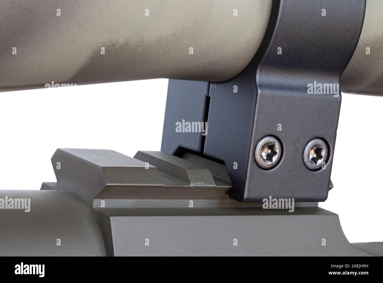 Integral rail on a bolt action rifle for mounting a scope Stock Photo ...