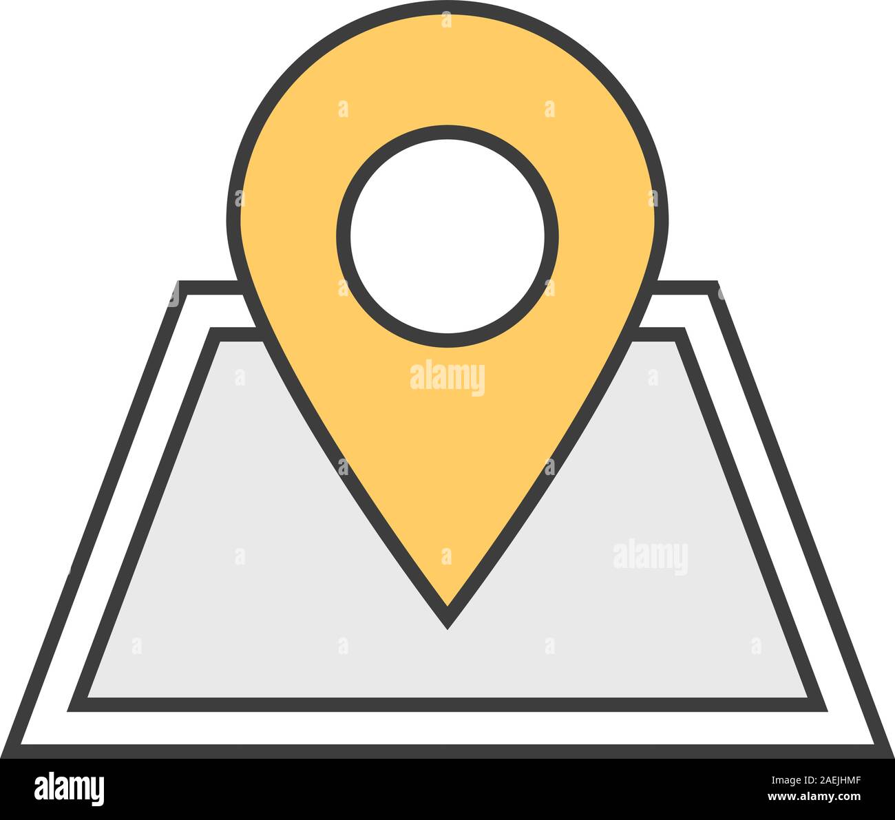 Building location pinpoint color icon. Real estate development ...