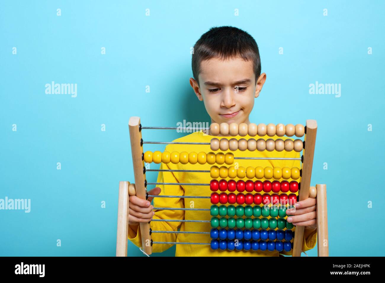 Child solve math problem hi-res stock photography and images - Alamy