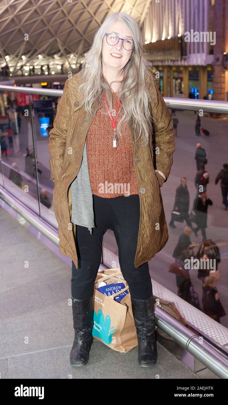 English scholar Professor Mary Beard at Kings Cross Station prior to ...