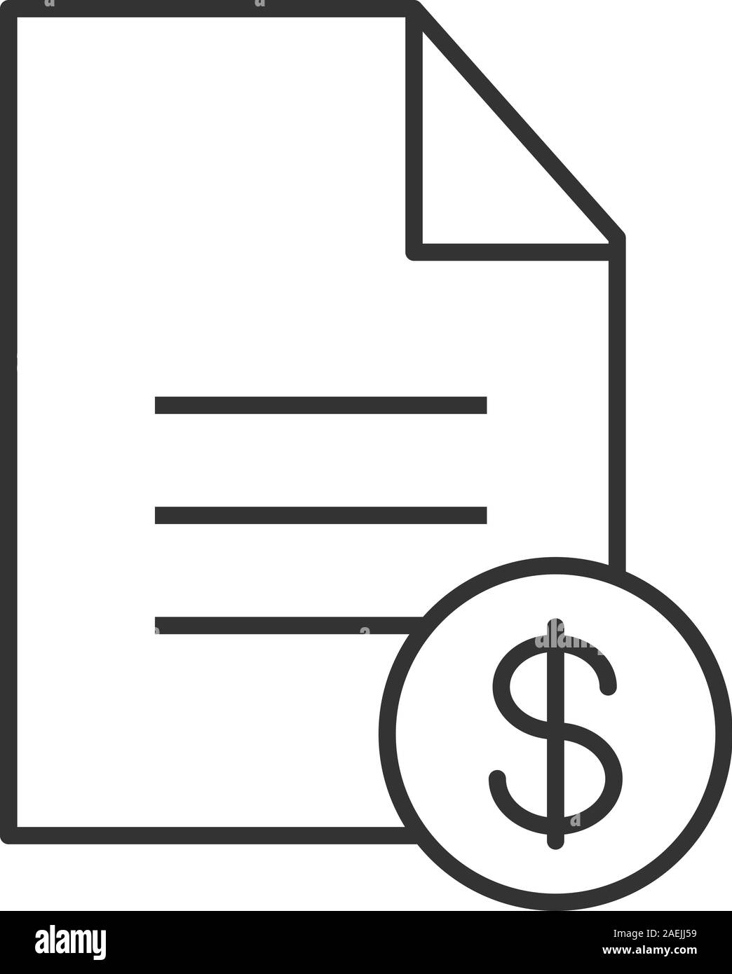 Contract linear icon. Business agreement. Thin line illustration ...