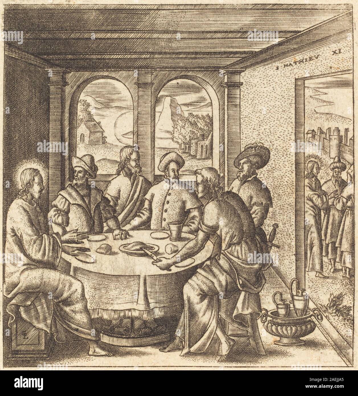 Engraving by Léonard Gaultier, circa 1576-1580, depicting Christ ...