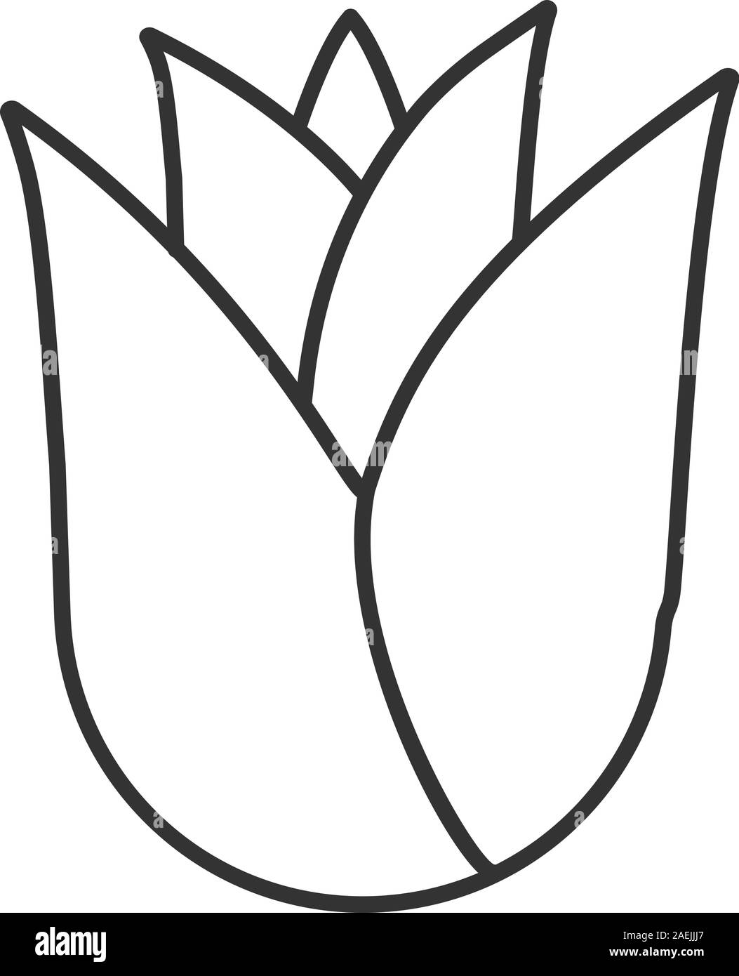 Rosebud linear icon. Rose flower head thin line illustration. Blooming ...