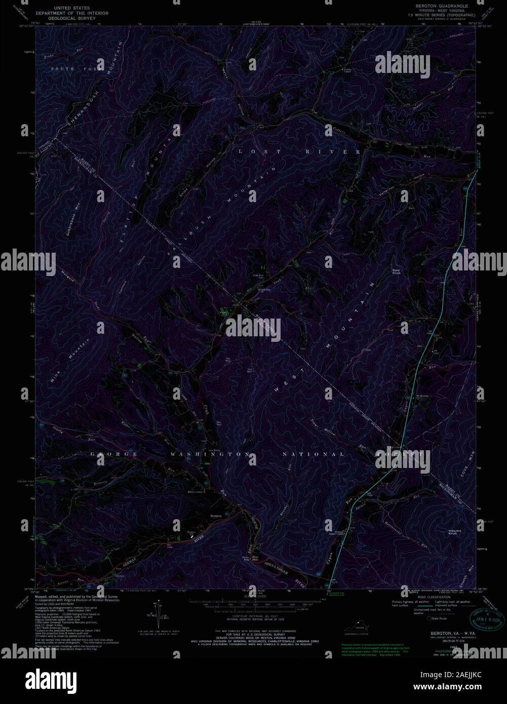 VA Bergton 8034140 1967 24000 Inverted Stock Photo - Alamy