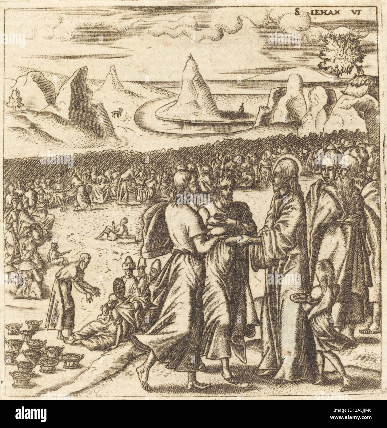 A painting by Léonard Gaultier, circa 1572-1580, depicting the Miracle ...