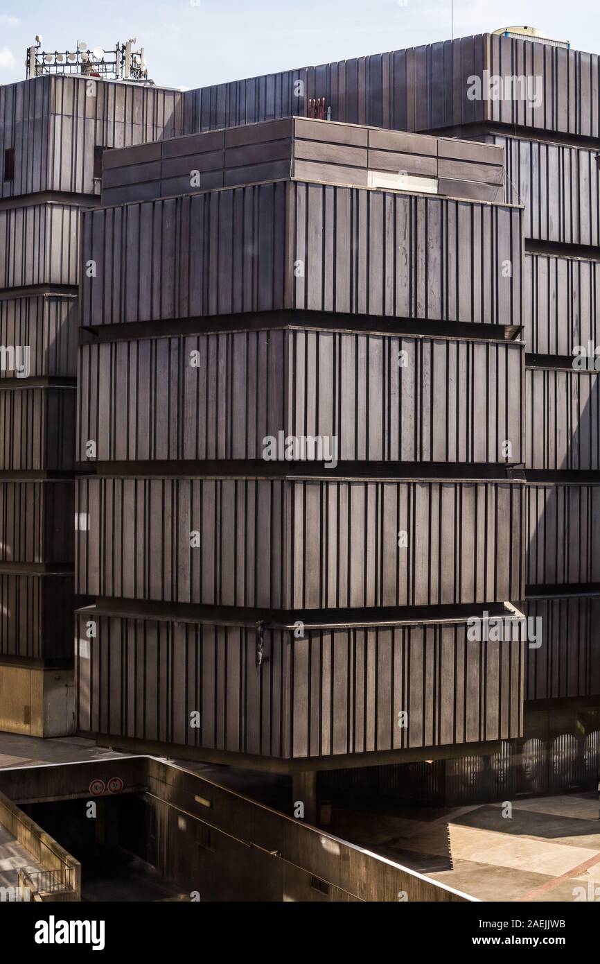 Prague, Czech Republic - May 22, 2019. Architectonic building of ...