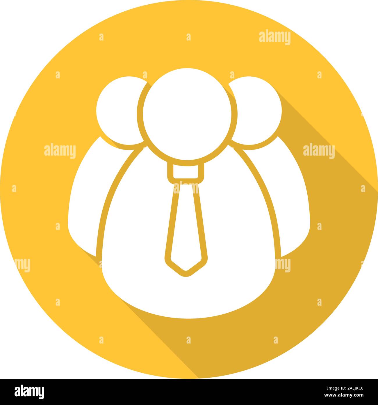 Top manager flat design long shadow glyph icon. Business team leader ...