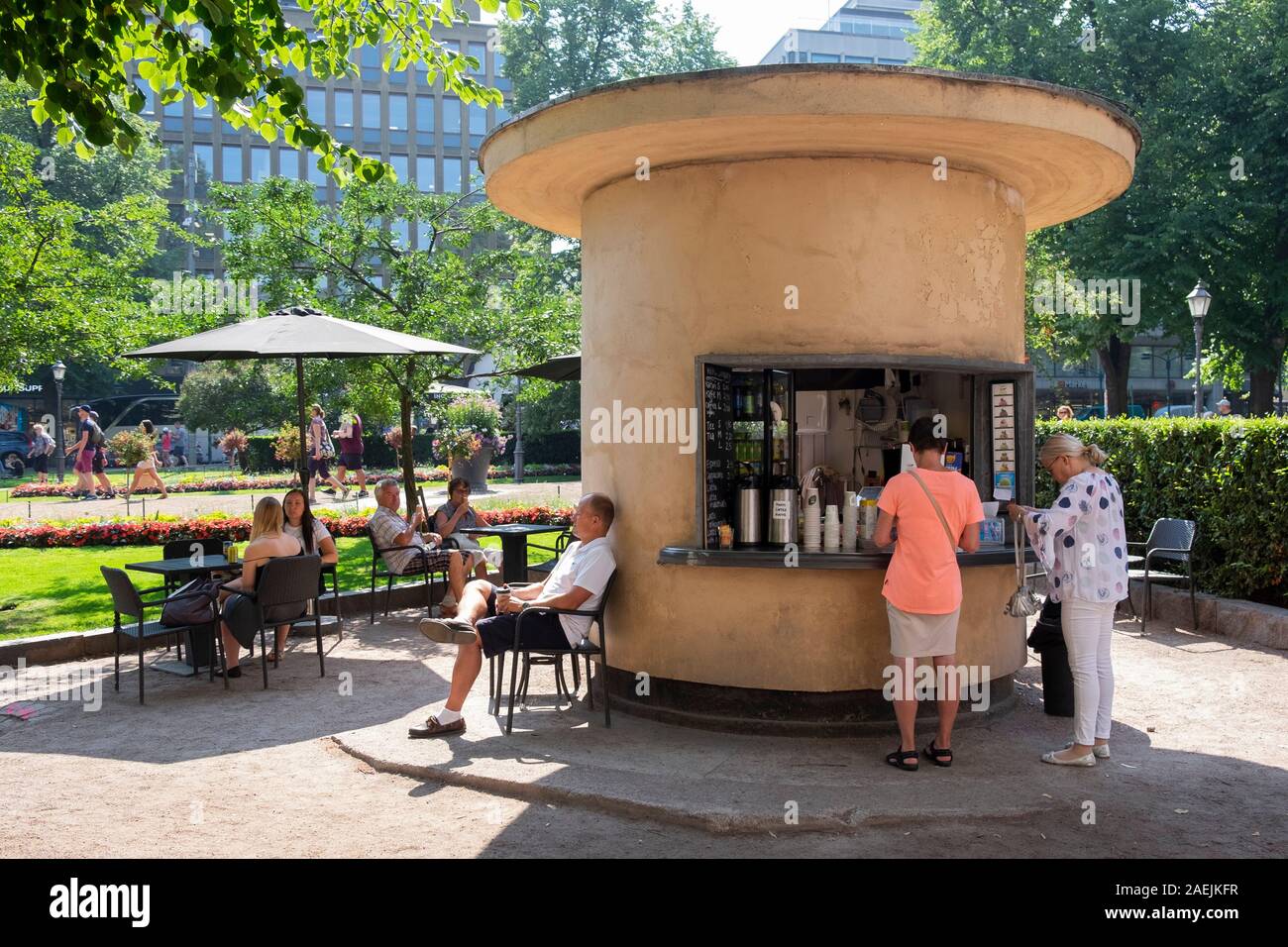 Coffee Kiosk in Esplanadi park, Helsinki, Finland,Scandinavia,Europe ...
