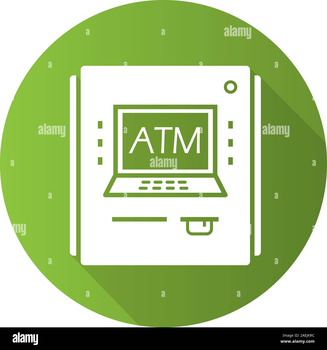ATM machine flat design long shadow glyph icon. Bank cash machine ...