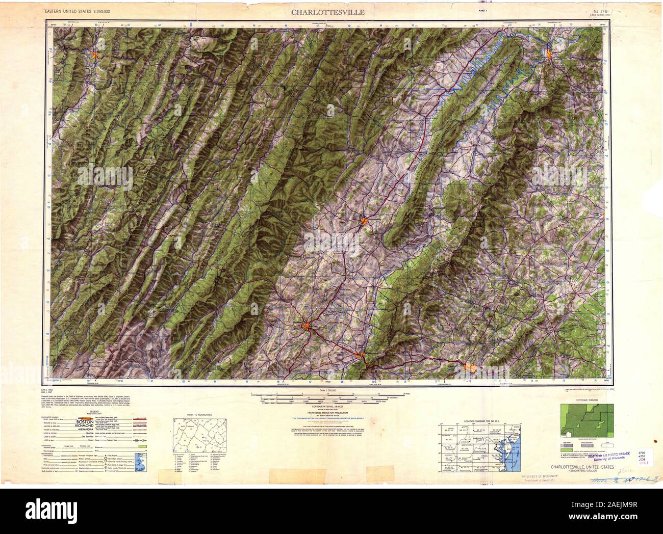 Map of charlottesville hi-res stock photography and images - Alamy