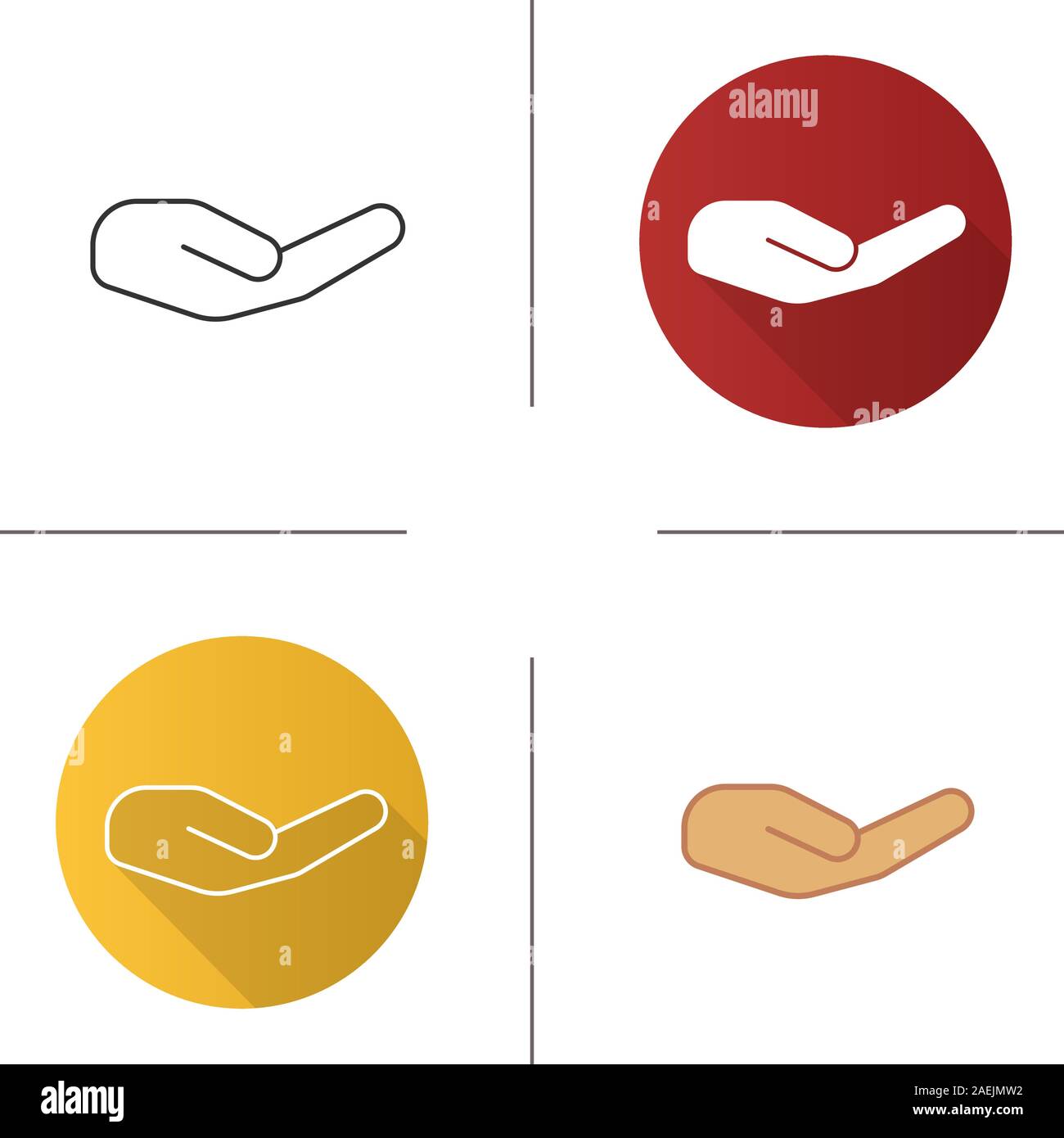 Outstretched begging hand Stock Vector Images - Alamy