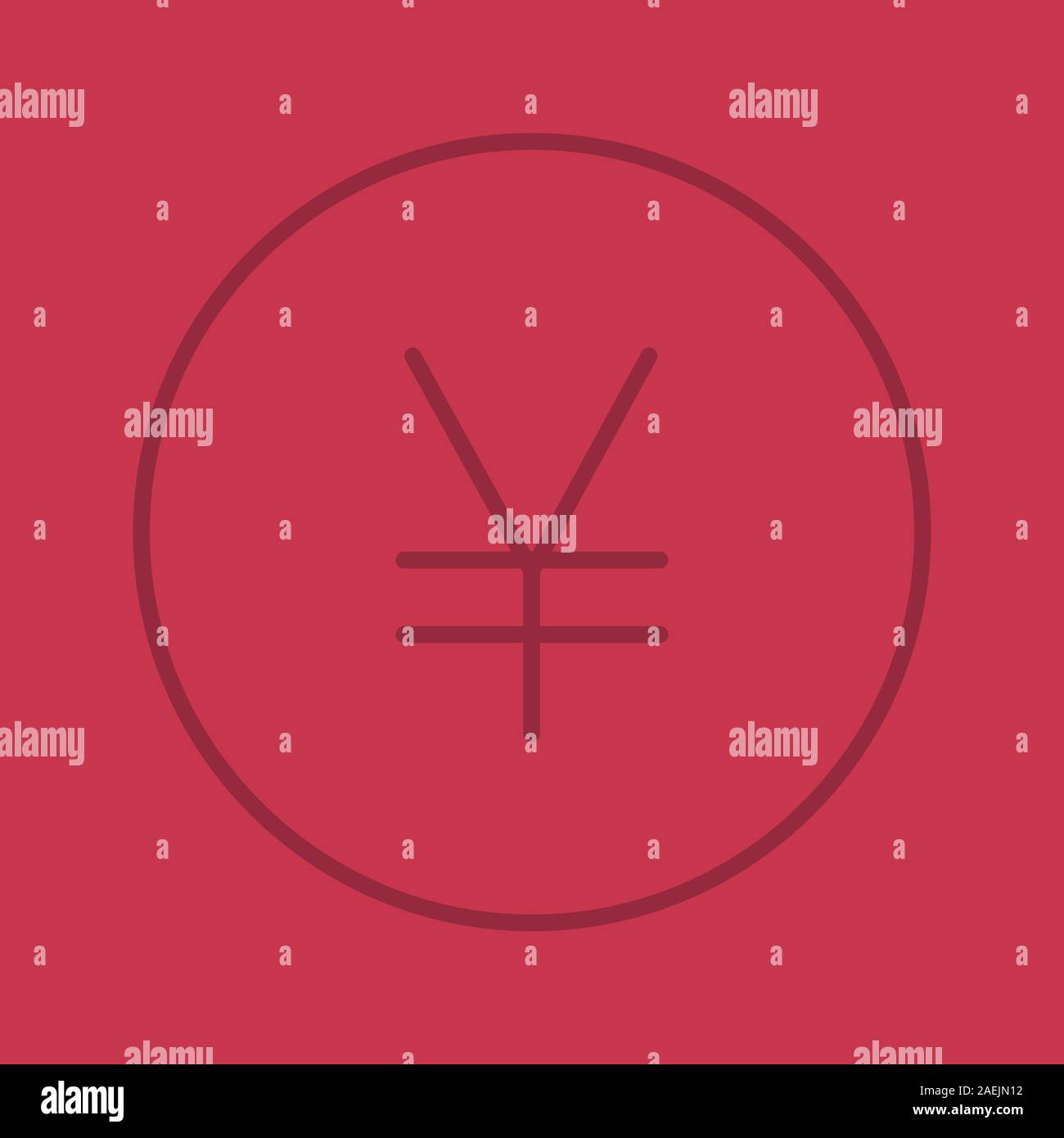 Yen linear icon. China and Japan national currency sign. Thin line ...