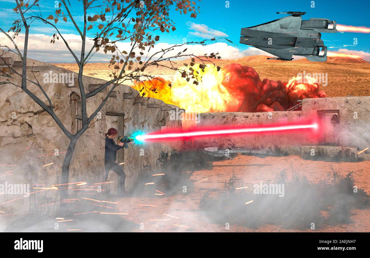 Man with ray gun hi-res stock photography and images - Alamy