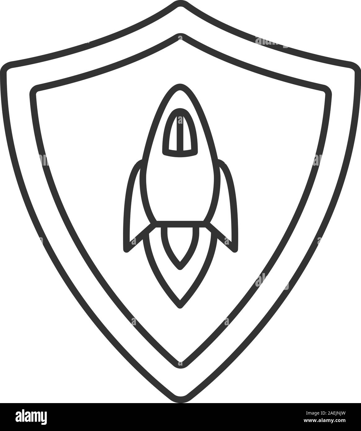 Startup projects protection linear icon. Thin line illustration ...