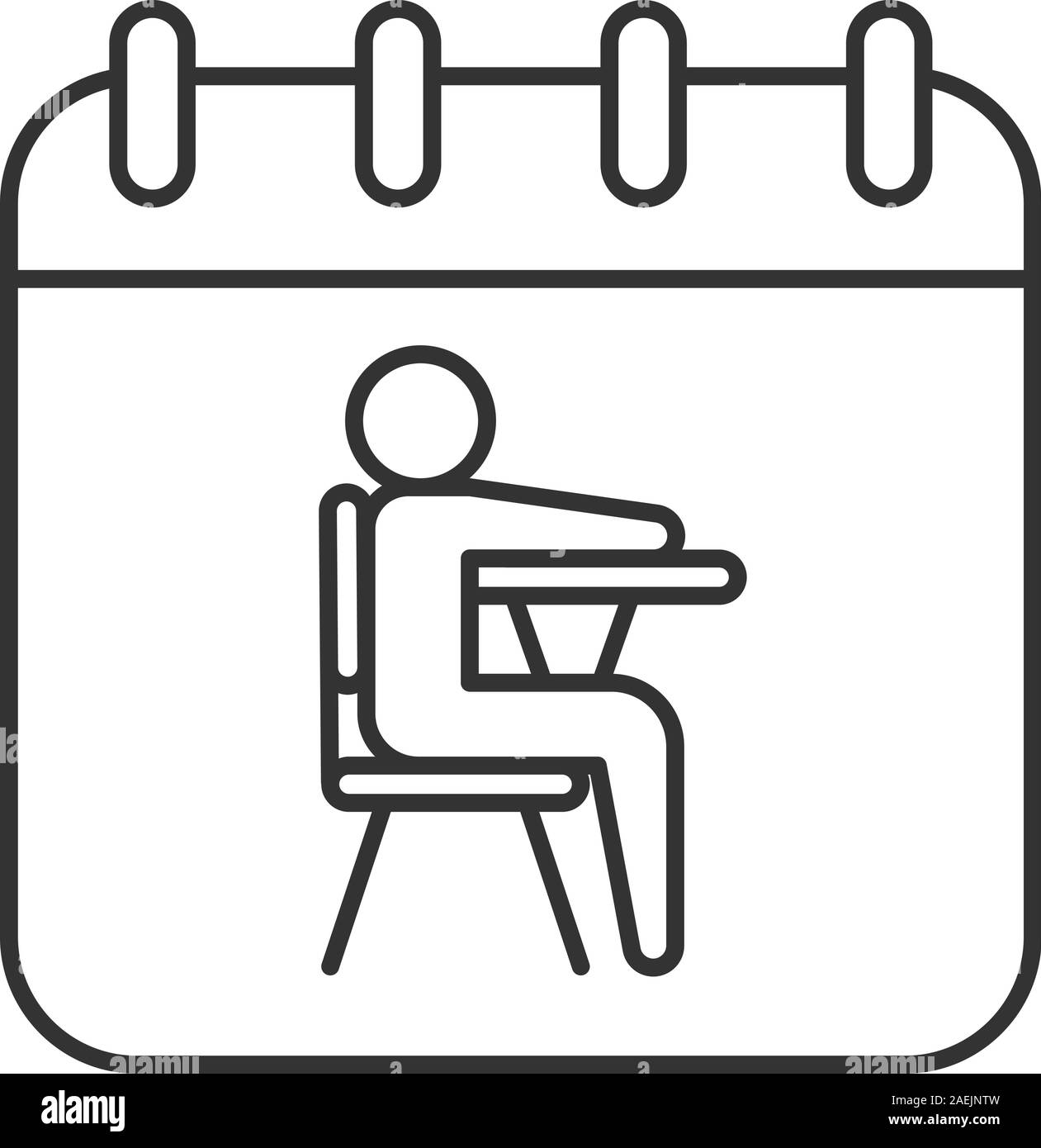 September 1st date linear icon. Thin line illustration. Calendar page ...