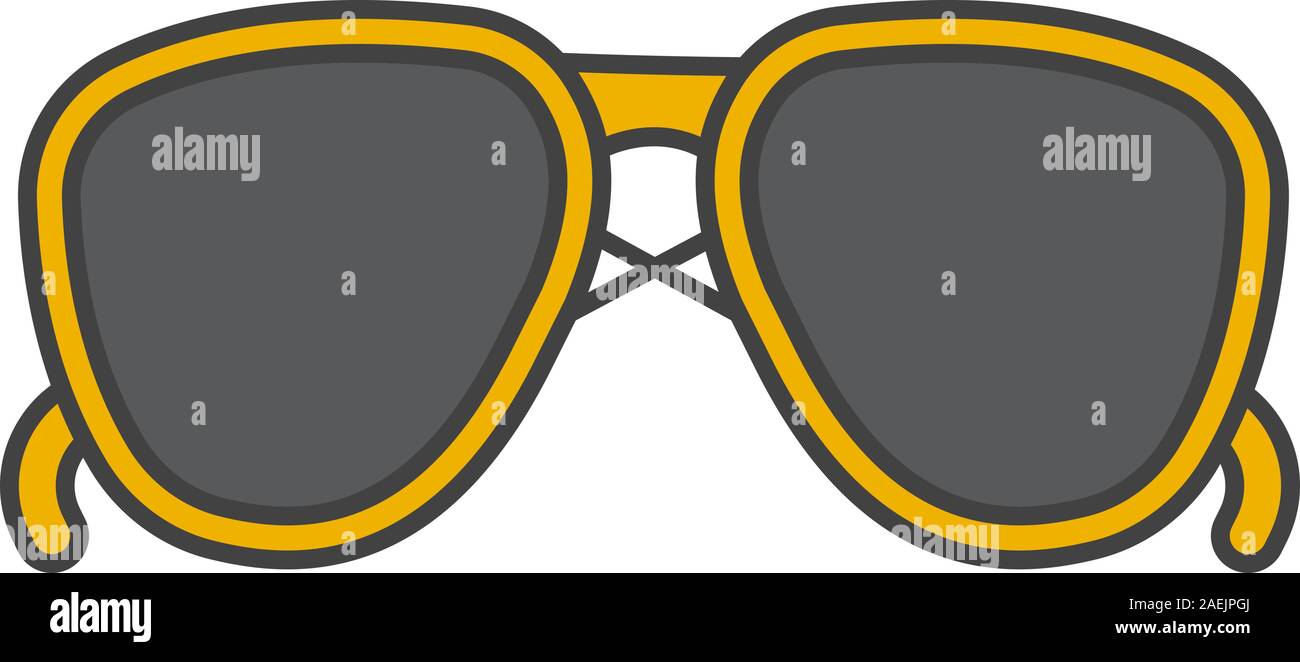 Sunglasses color icon. Aviators. Isolated vector illustration Stock ...