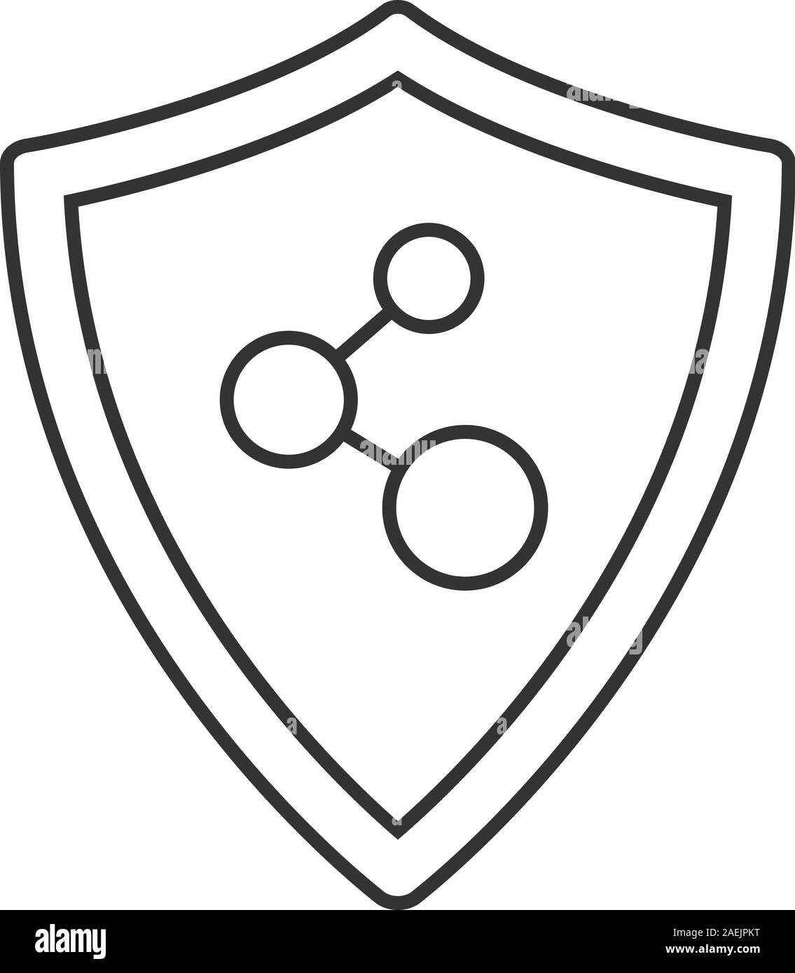 Network connection security linear icon. Thin line illustration ...