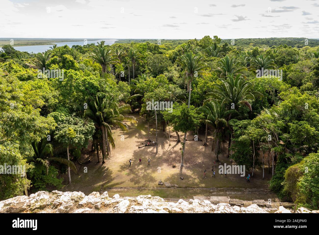 Orange Walk, Belize - November, 16, 2019. A view of the New River and ...