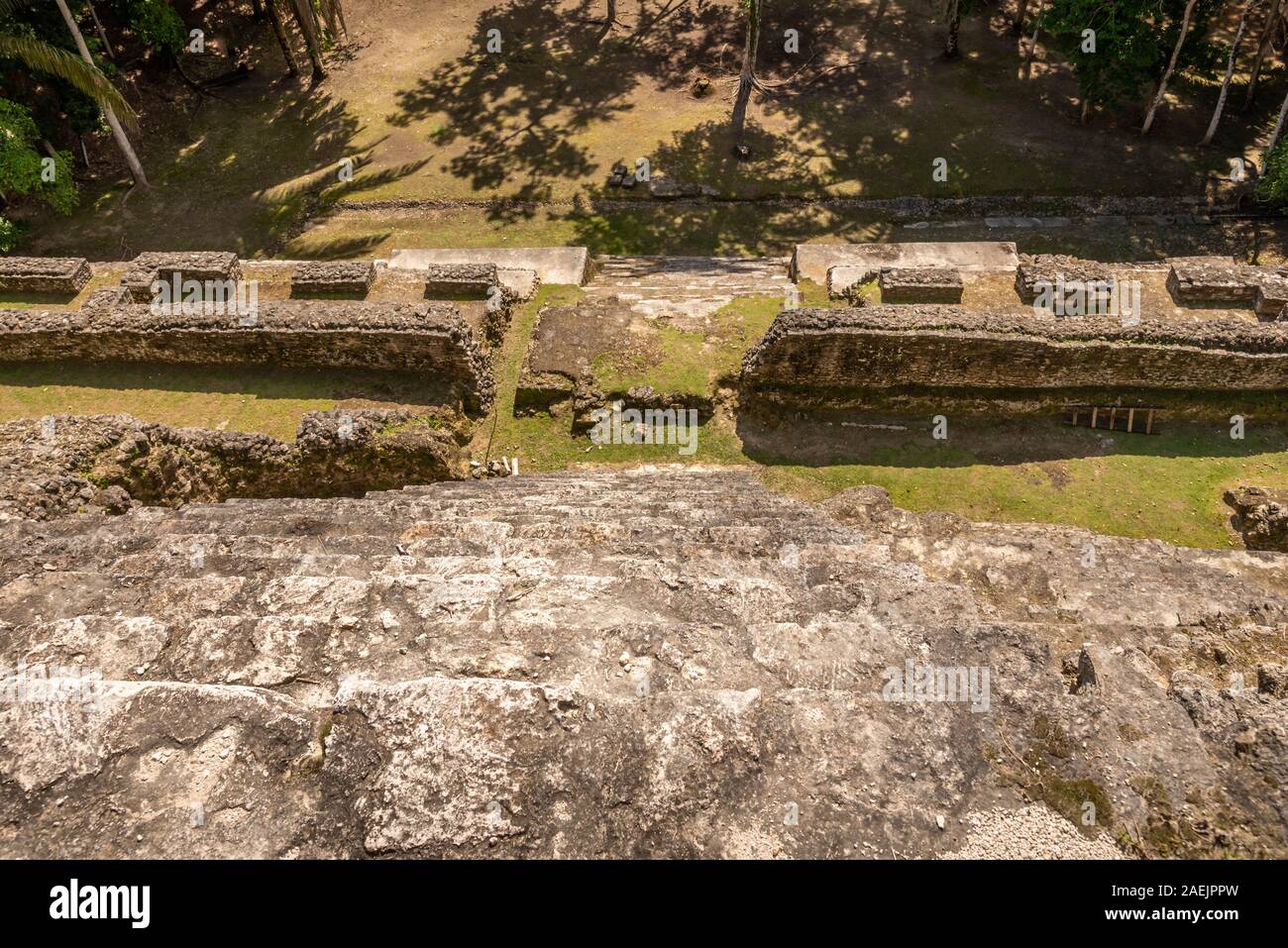 Orange Walk, Belize - November, 16, 2019. A view of the ground below ...