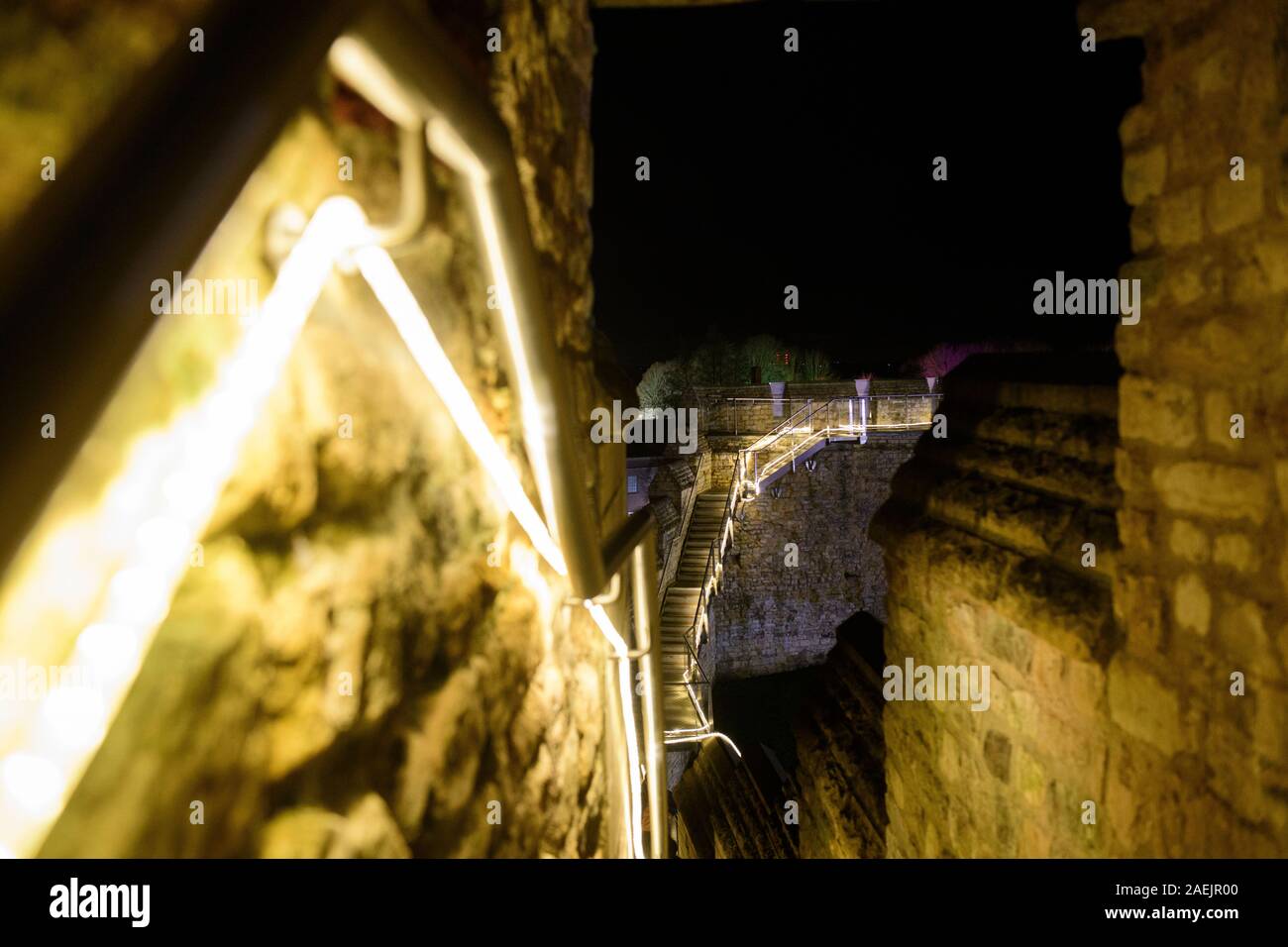 A view from Lucy Tower at Lincoln Castle looking towards the western ...