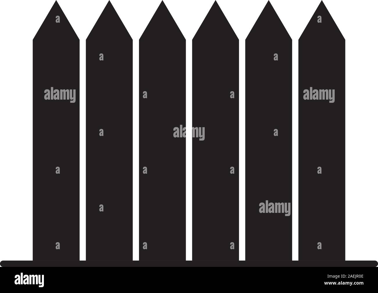 Wooden fence, palisade, picket glyph icon. Private property silhouette ...