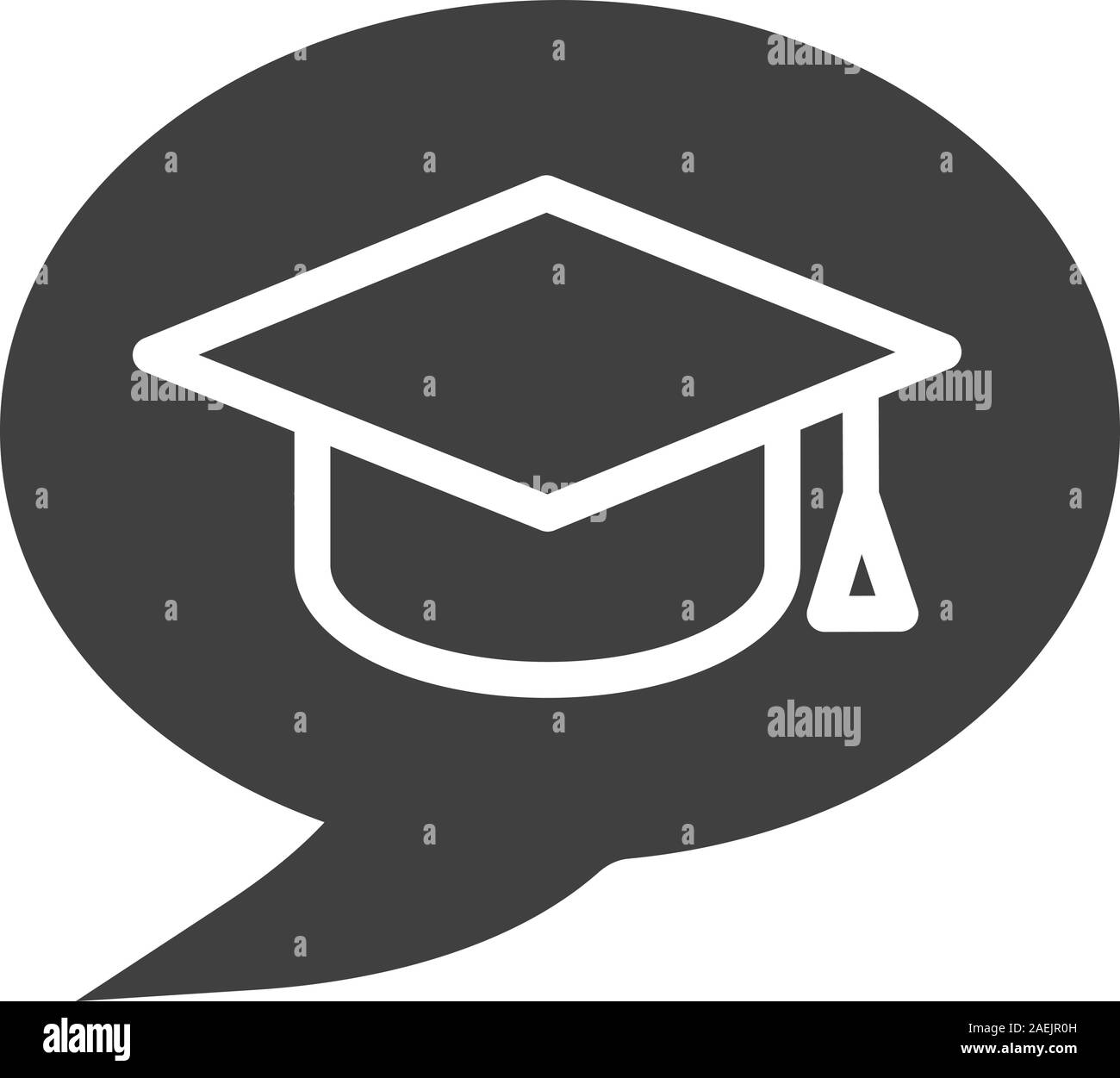 Conversation about studying glyph icon. Let's talk about education ...