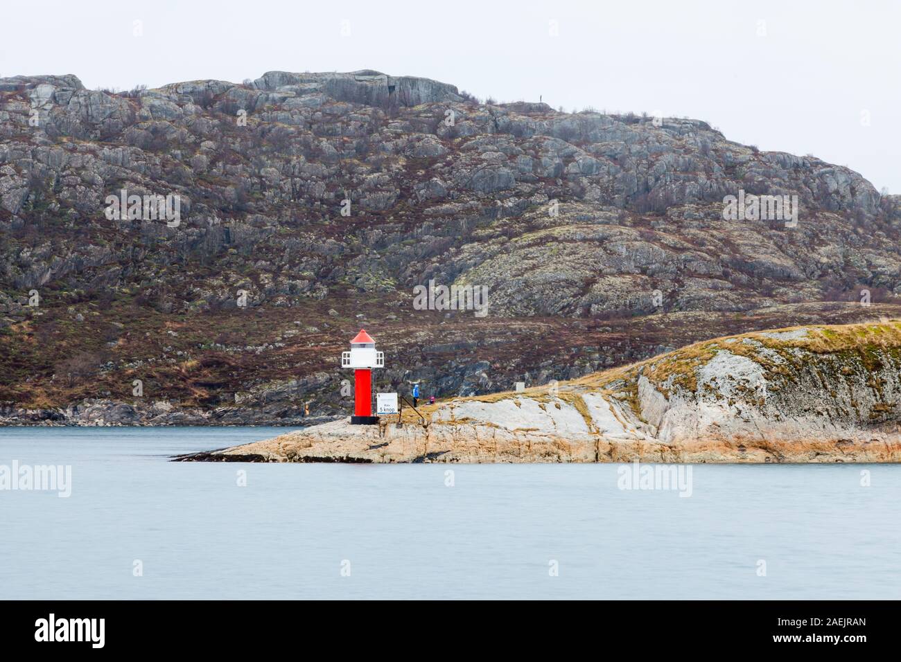 SW Point Lighthouse at the gateway to Bodo harbour in Norway Stock ...