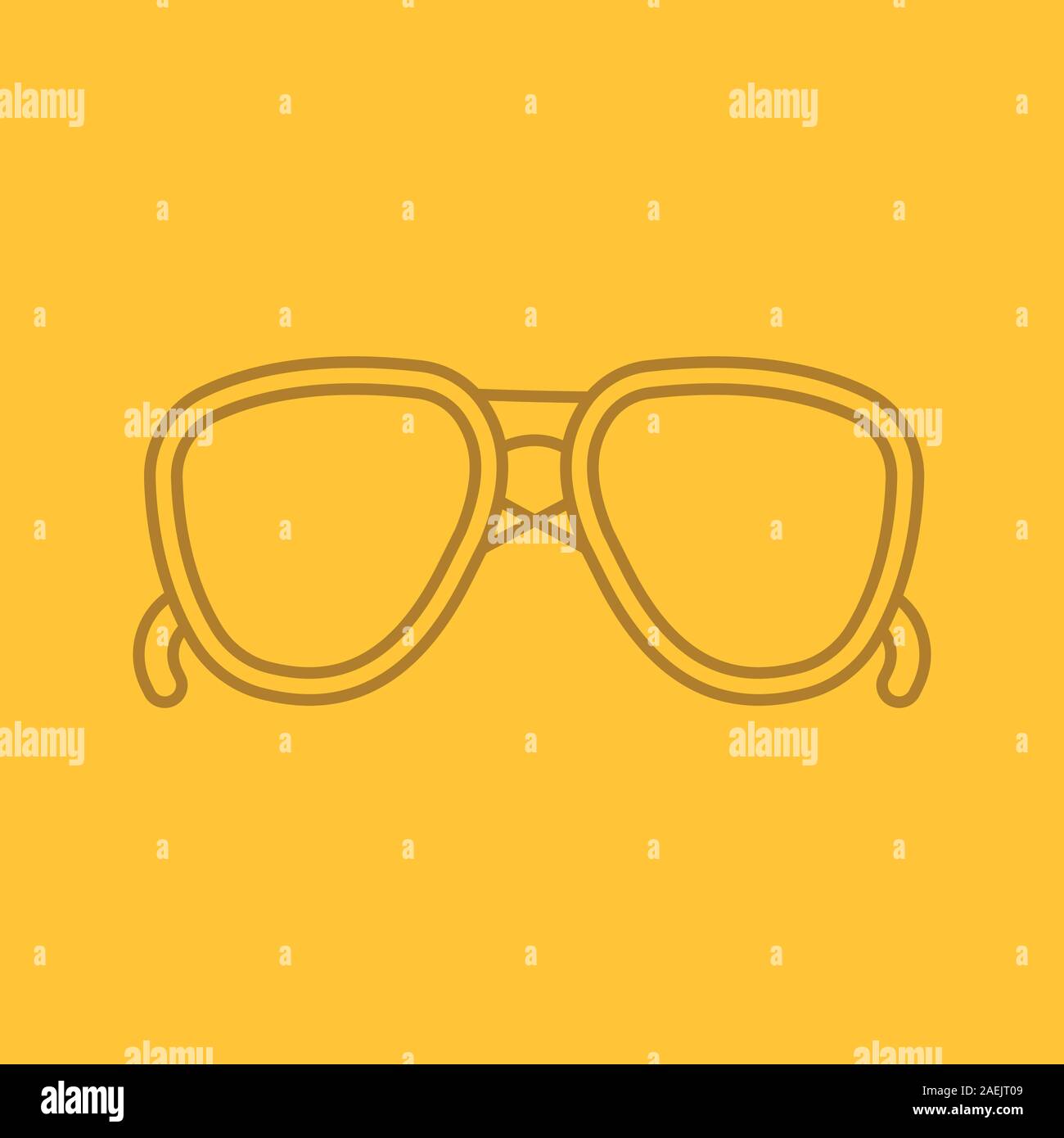 Sunglasses color linear icon. Aviators. Thin line outline symbols on ...