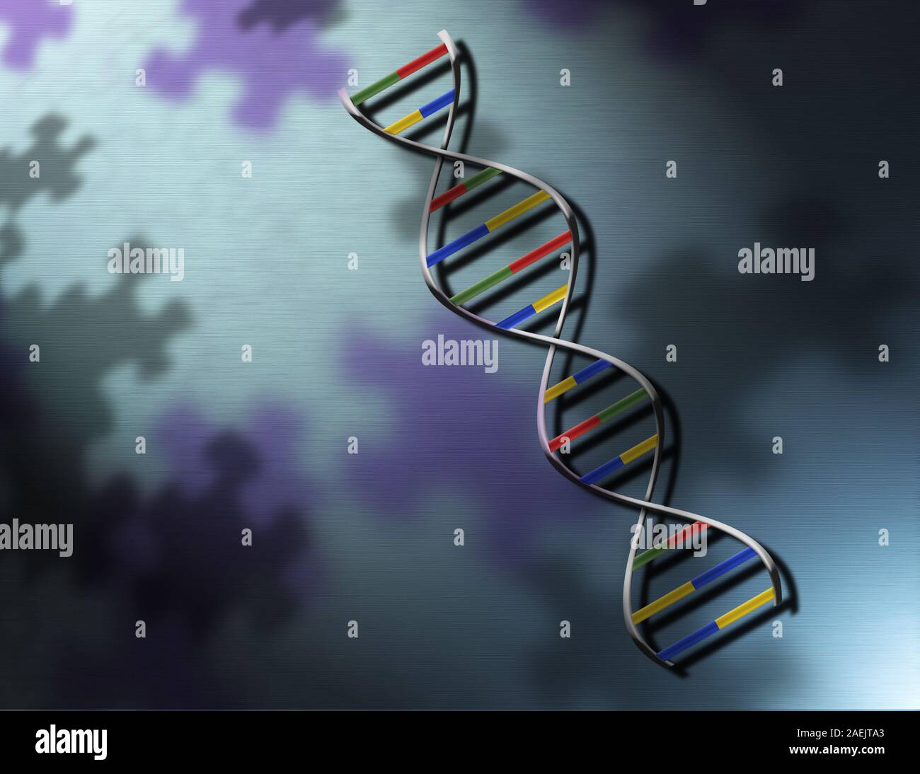 DNA strand and puzzle pieces Stock Photo - Alamy