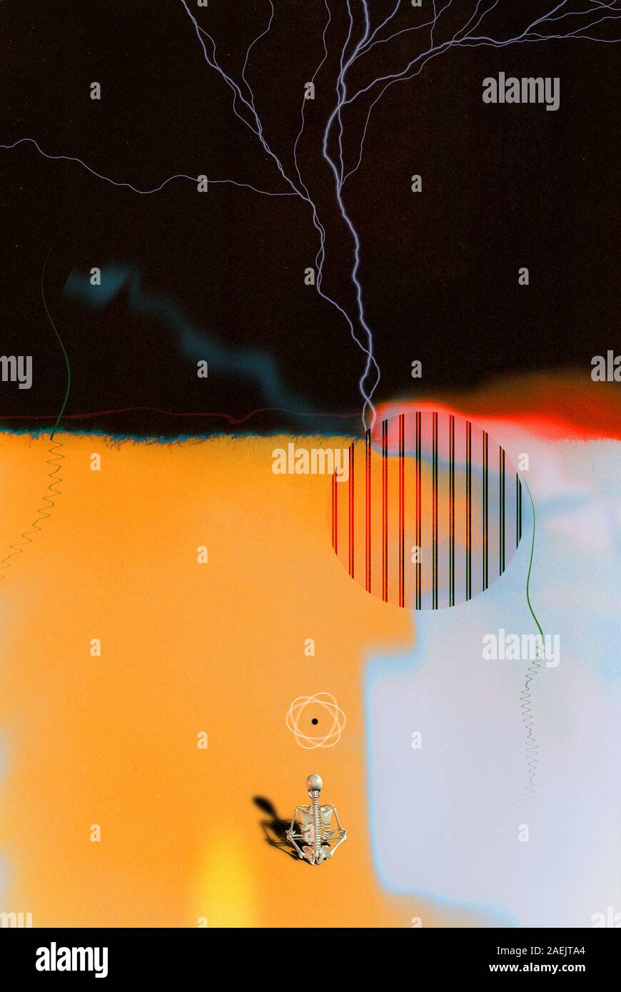 Modern abstract with human skeleton Stock Photo - Alamy