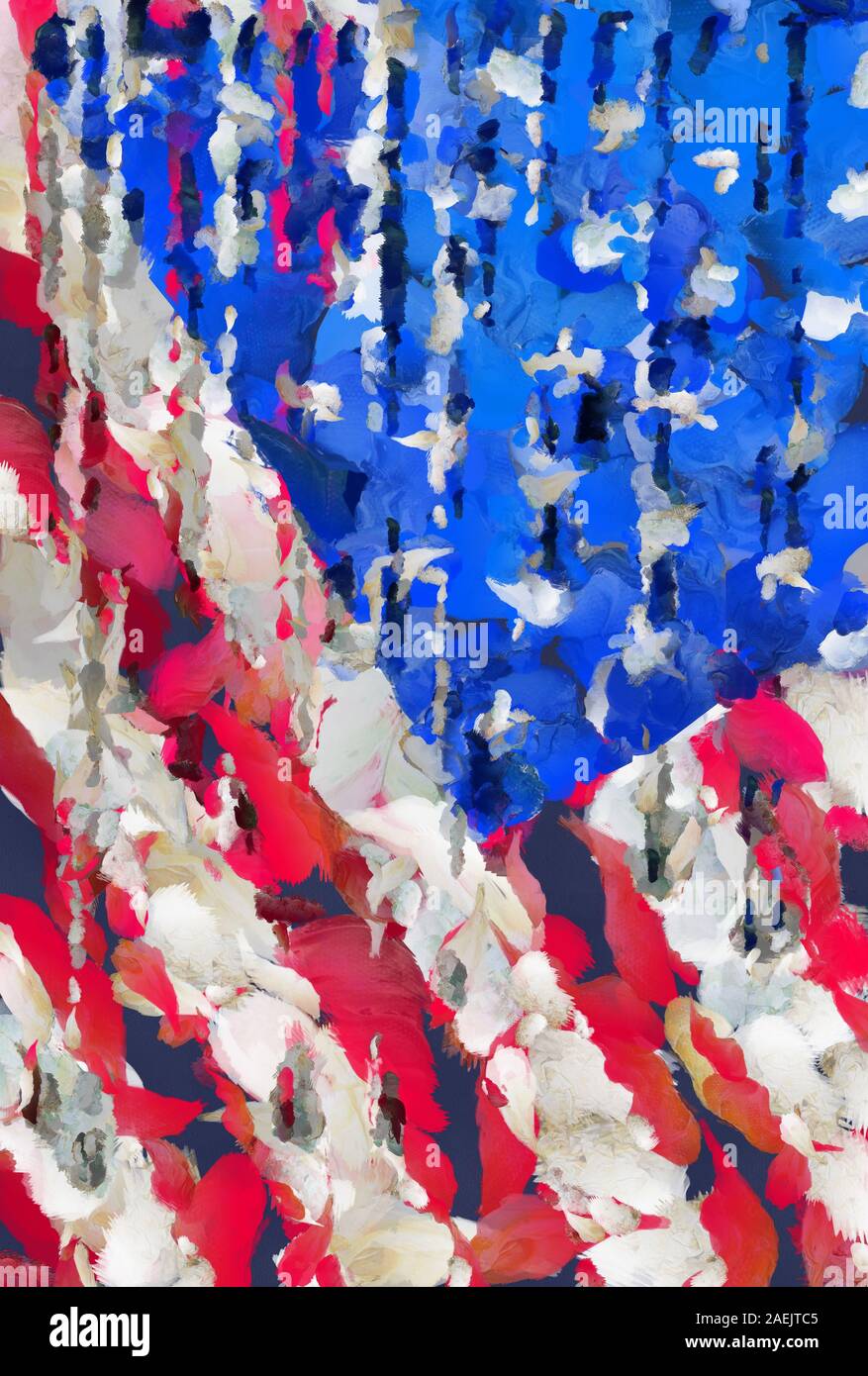 Us flag abstract painting hi-res stock photography and images - Alamy