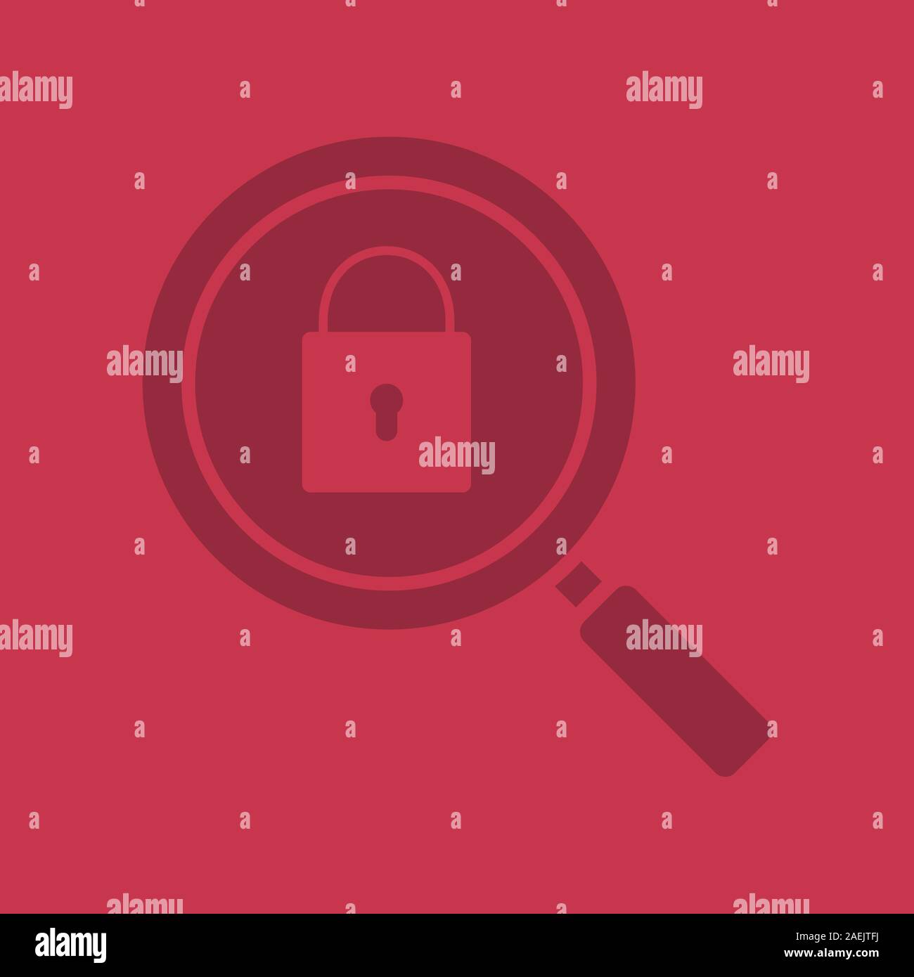 Password Search Glyph Color Icon Silhouette Symbol Magnifying Glass