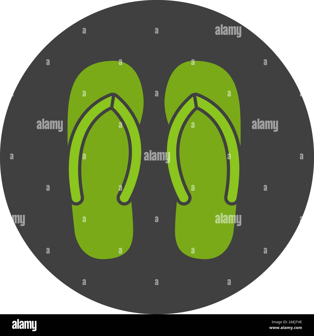 Flip flops glyph color icon. Summer slippers. Silhouette symbol on ...