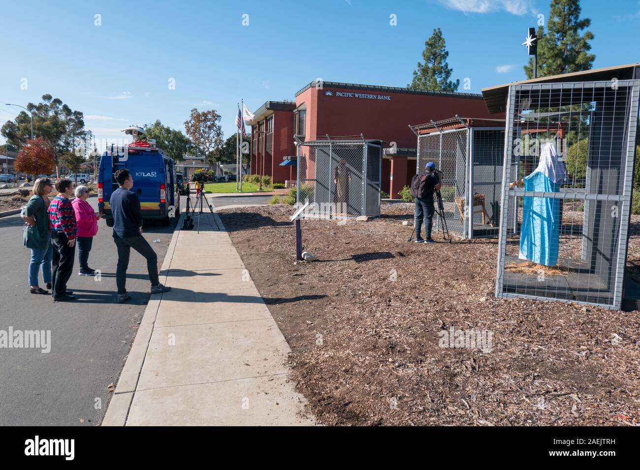 Claremont 9 December 2019 - Nativity scene with baby Jesus, Mary and ...