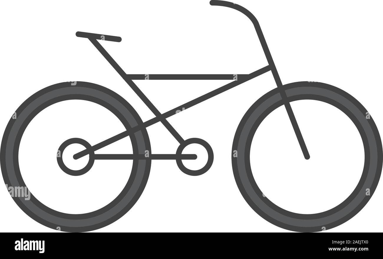 Bike color icon. Bicycle. Isolated vector illustration Stock Vector ...