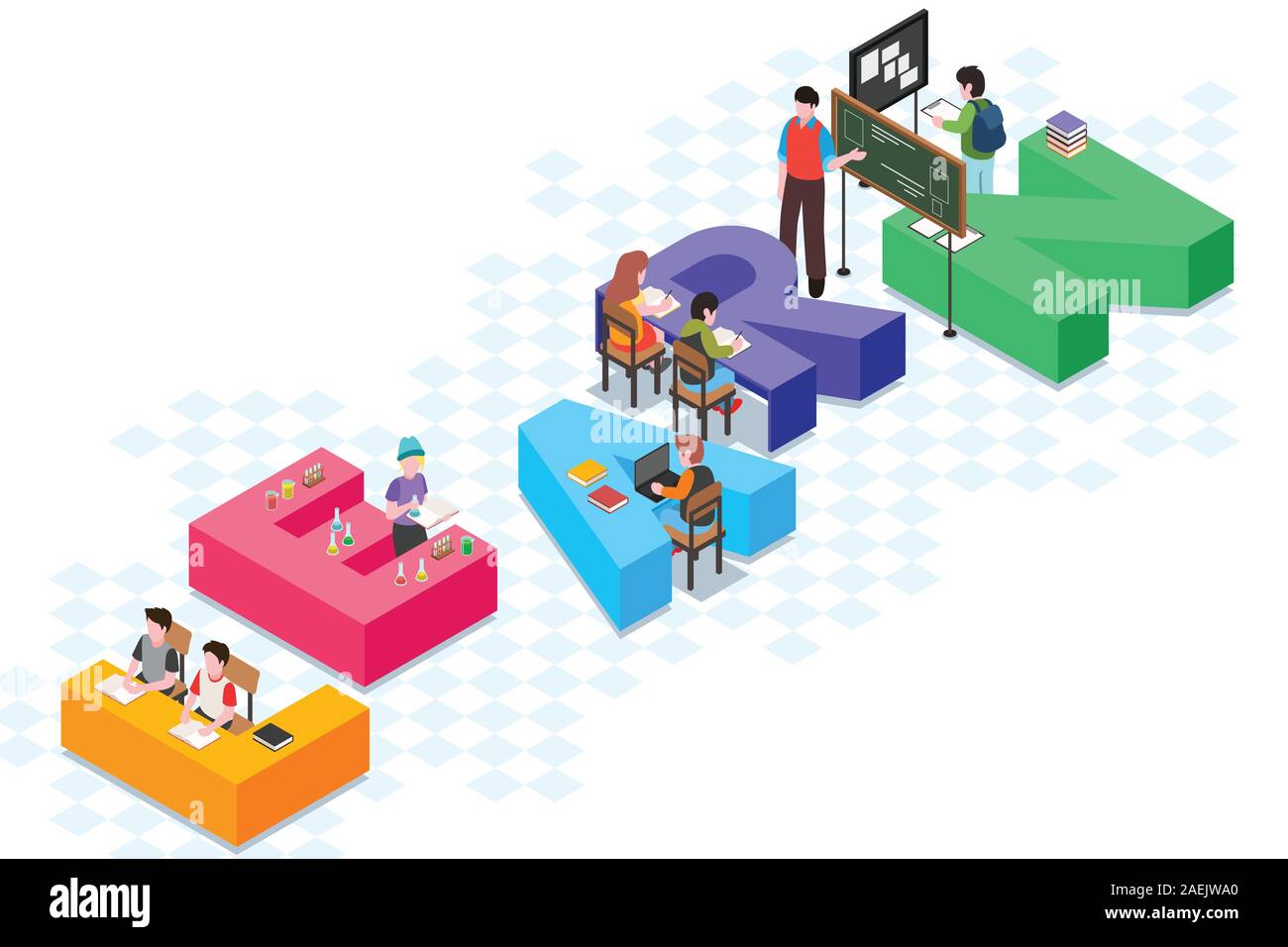 A vector illustration of Education Isometric Conceptual Stock Vector ...