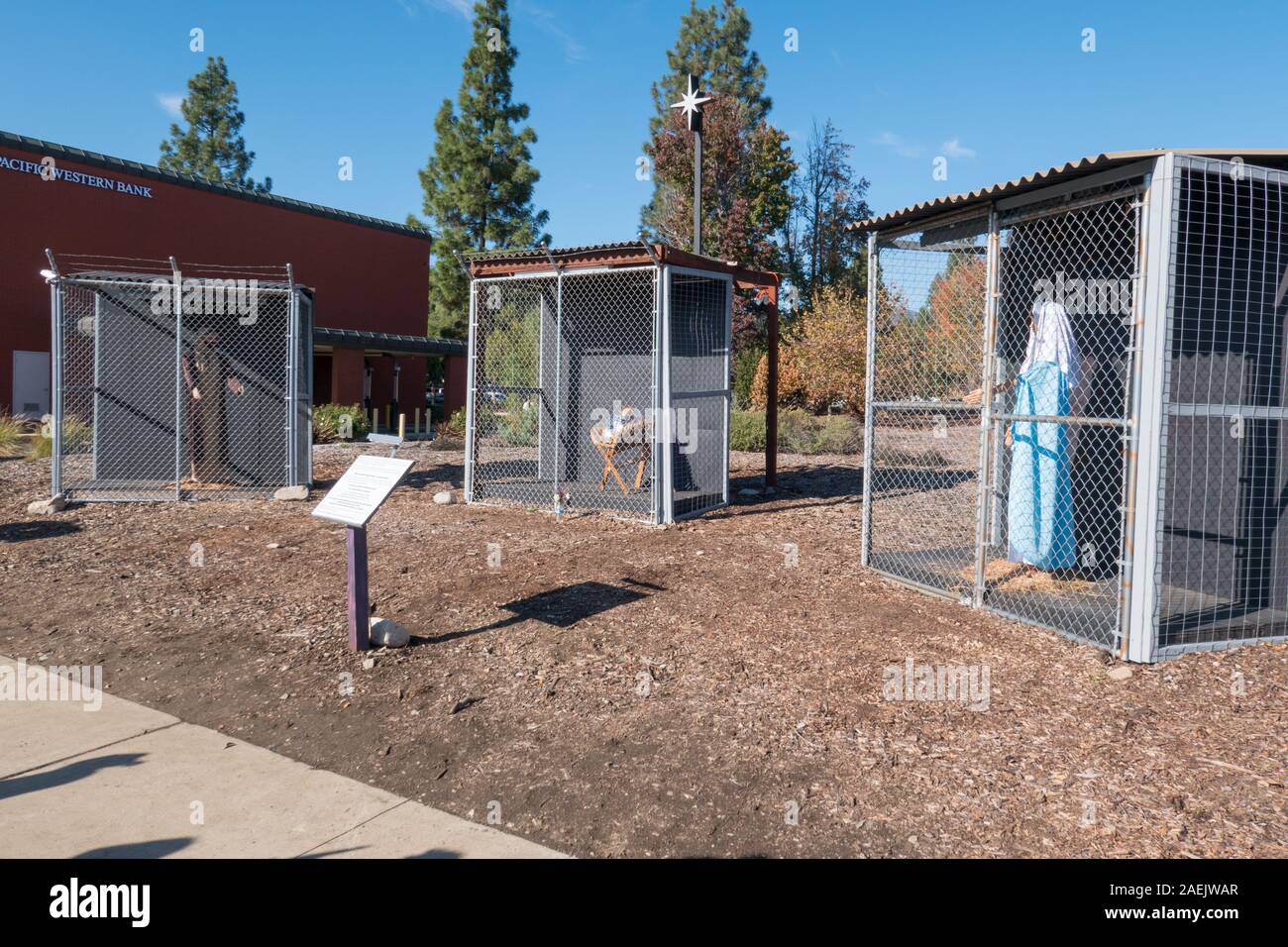Claremont 9 December 2019 - Nativity scene with baby Jesus, Mary and ...