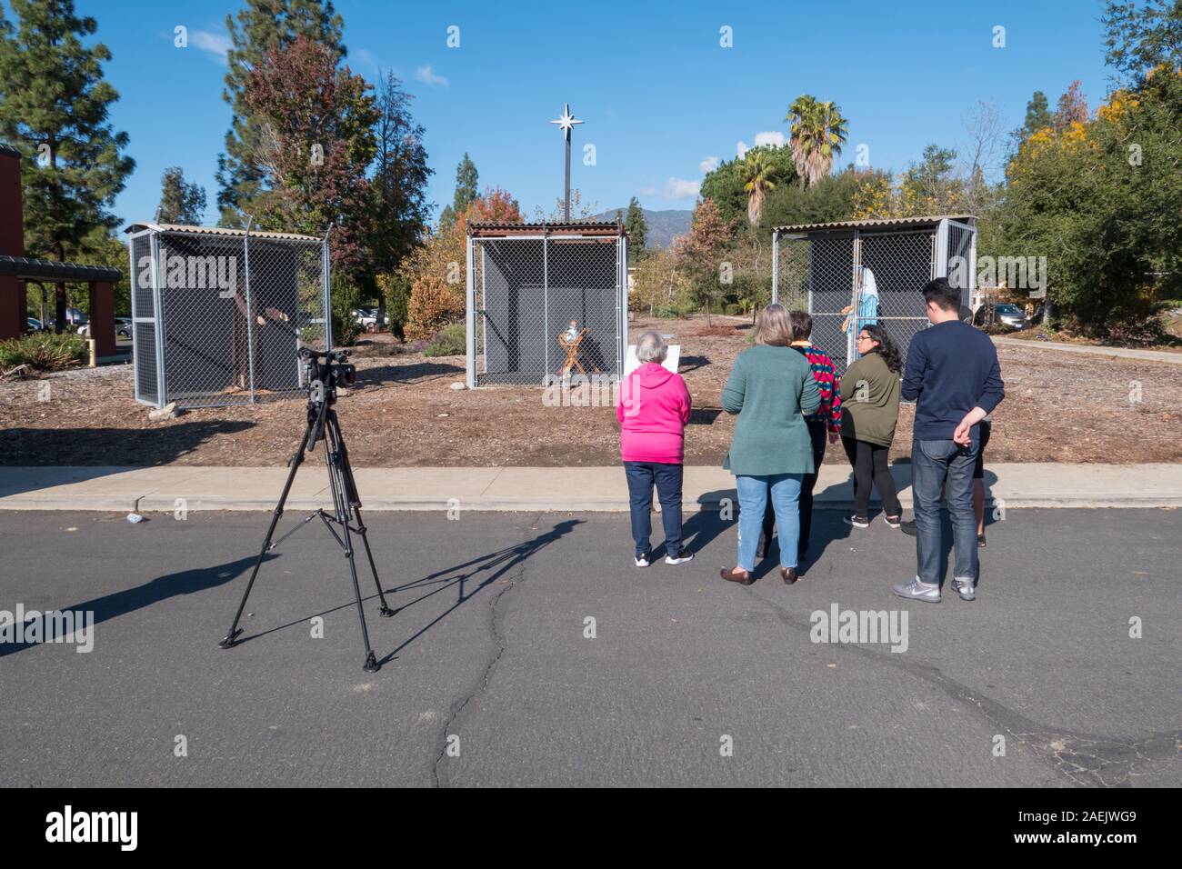 Claremont 9 December 2019 - Nativity scene with baby Jesus, Mary and ...