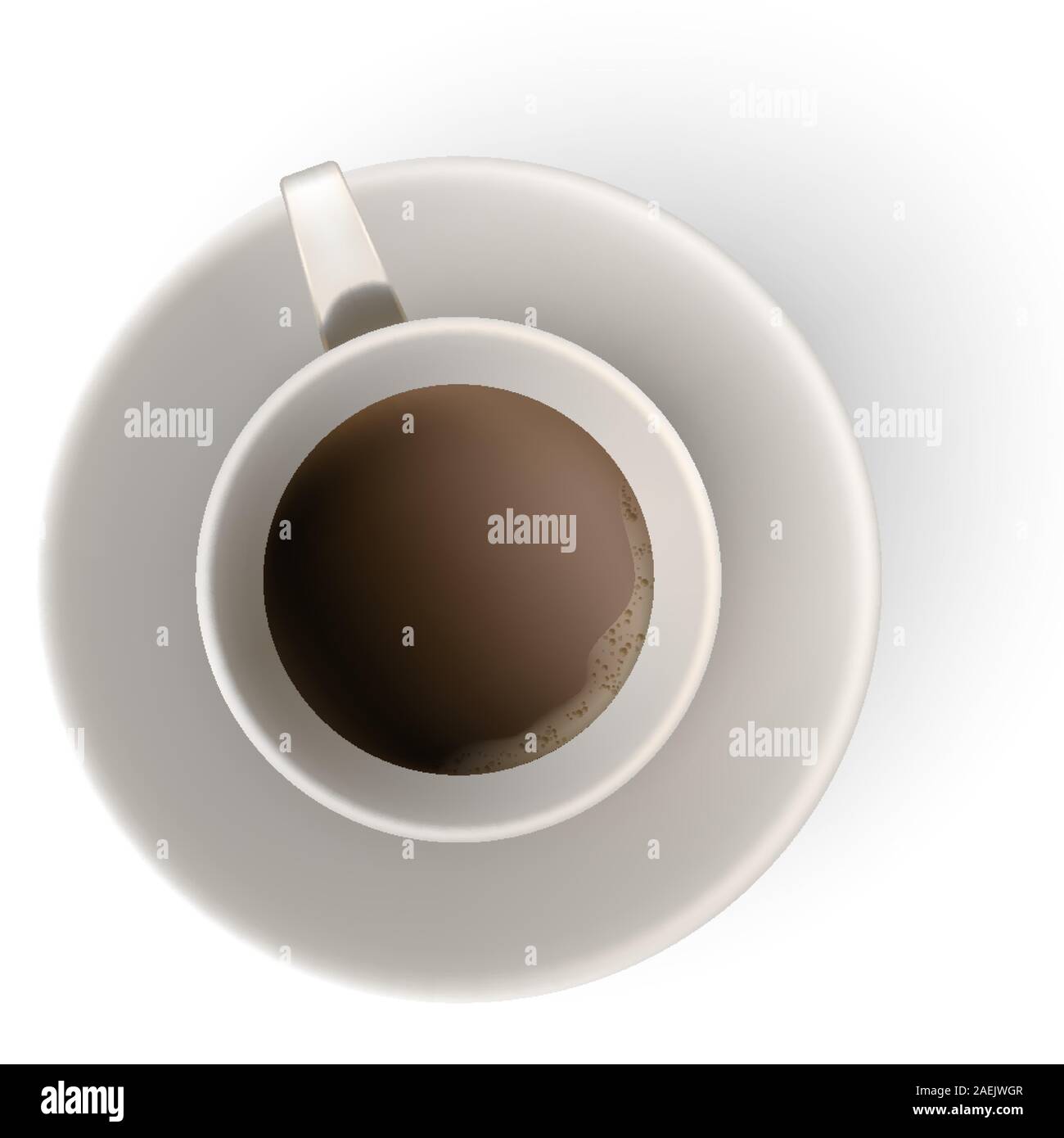 Cup top view Stock Vector Images - Alamy