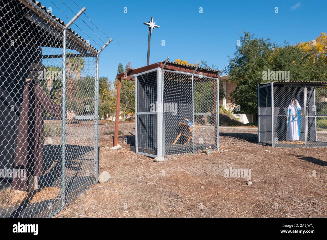 Claremont 9 December 2019 - Nativity scene with baby Jesus, Mary and ...