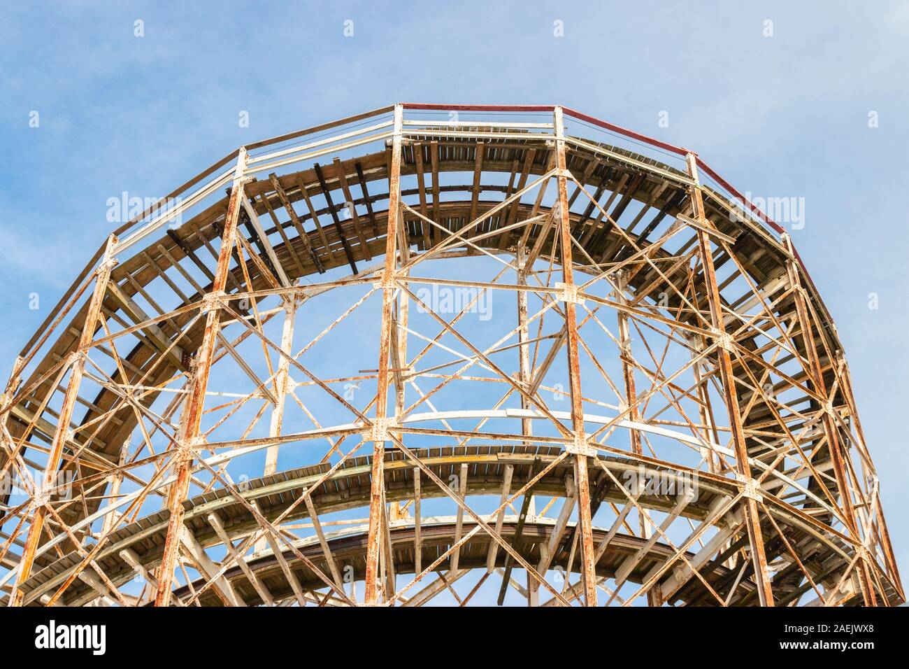 Cyclone the wooden roller coaster at Coney Island Brooklyn New York ...