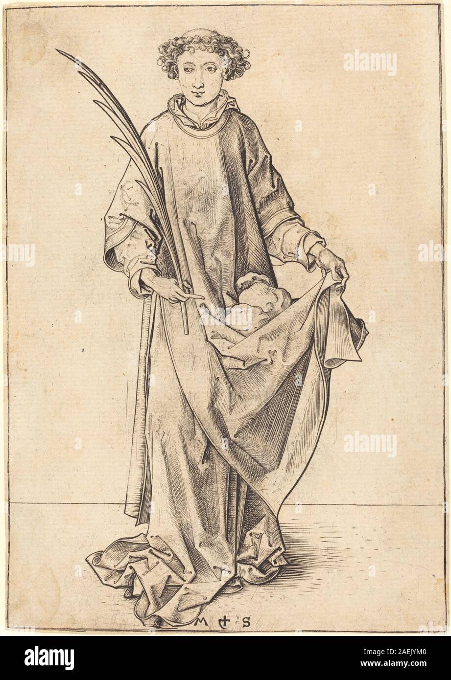 This engraving by Martin Schongauer, circa 1490-1491, depicts Saint ...