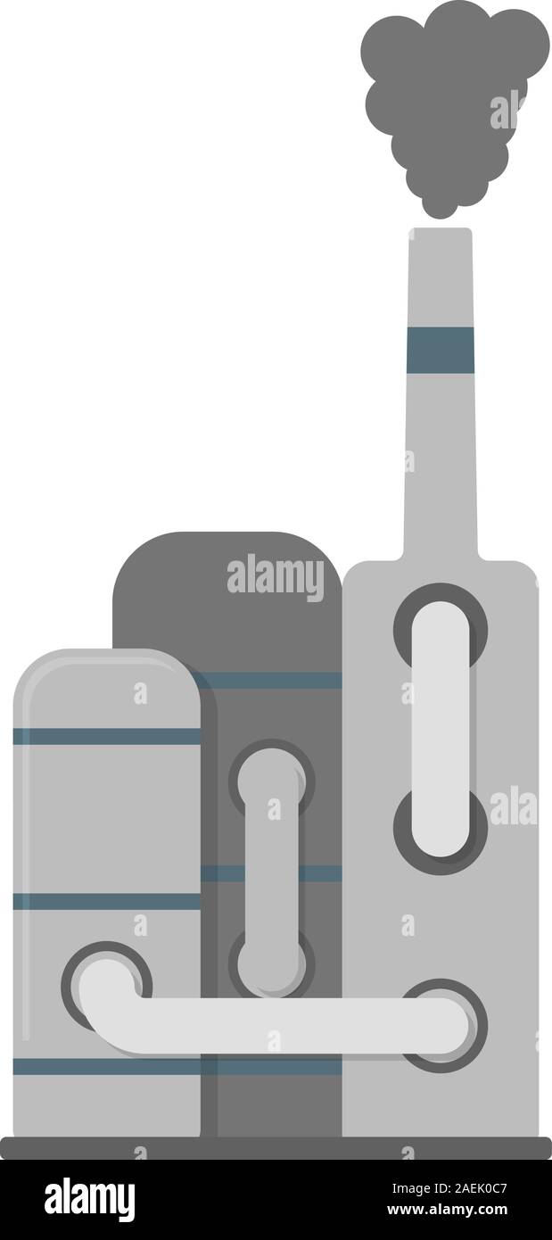 Factory Icon. Factory CO2, Pollution Symbol, Icon and Badge. Cartoon ...