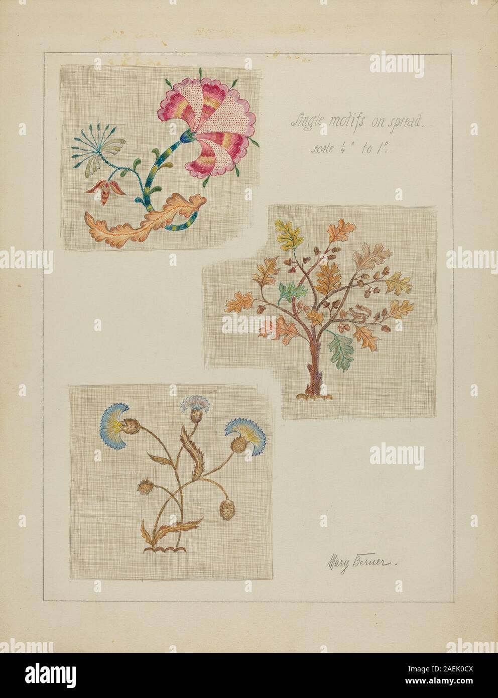 Mary Berner, Bedspread, c 1936 Bedspread; circa 1936 date Stock Photo ...